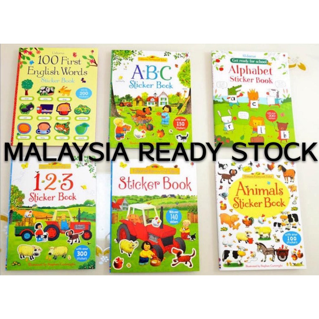 (CLEAR)Usborne STICKER BOOK - kids Drawing learning Cartoon stickers ...
