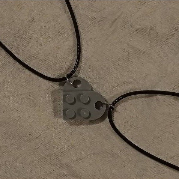 lego heart necklace couple friendship necklace Shopee Malaysia