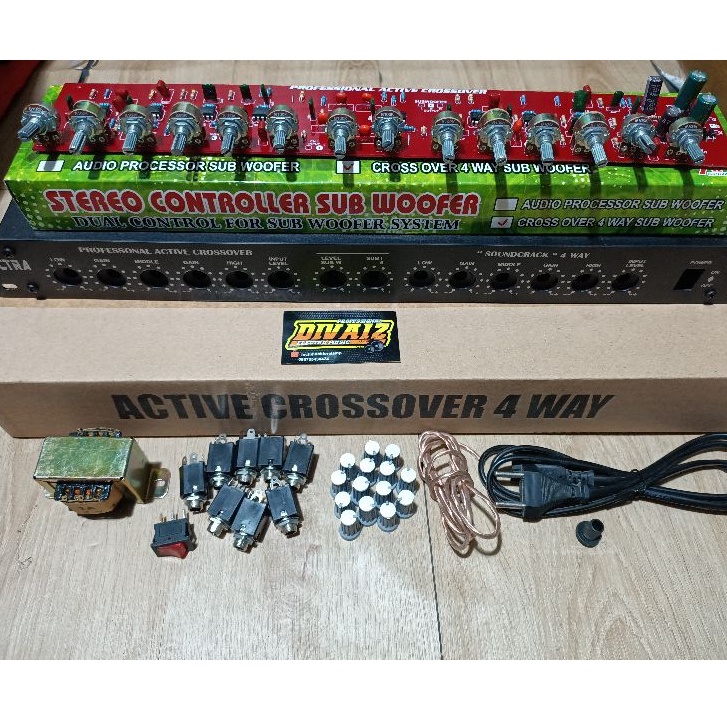 Active Crossover 4way sub kit + complete package box | Shopee Malaysia
