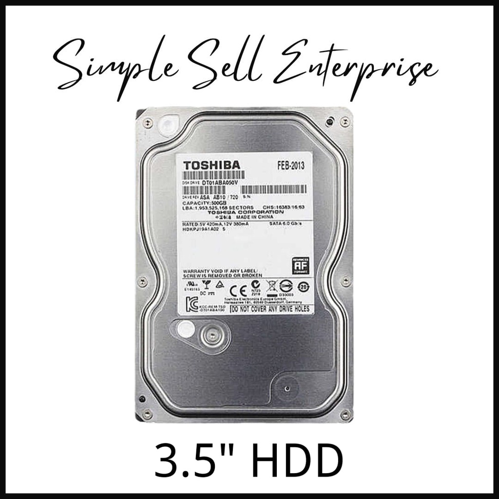 HARDDISK 3.5" DESKTOP HDD HARDDISK MIX BRAND DESKTOP 1TB/2TB/3TB/4TB ...