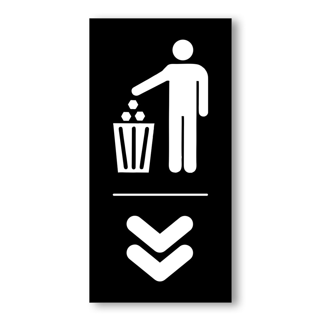 Trash here logo sign - interior decor wall sign | Shopee Malaysia