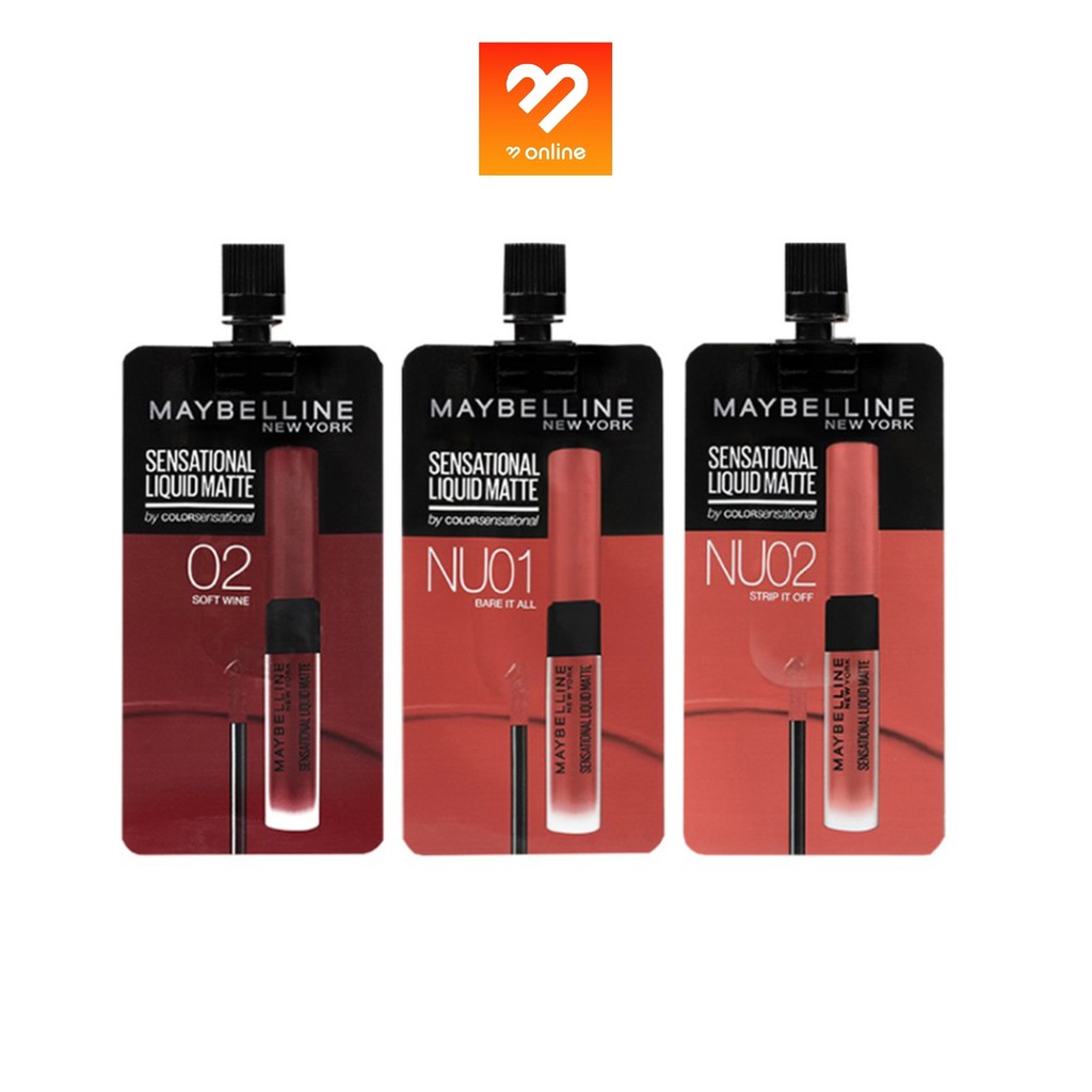 !! Lip Sachet Maybelline Sensational Liquid Matte Texture With A Smooth ...