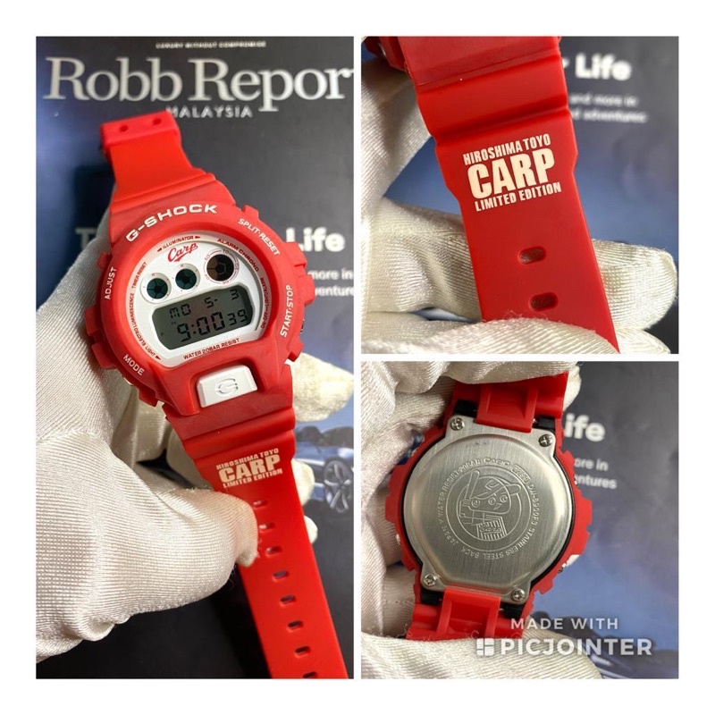 G-SHOCK CARP KIROSHIMA TOYO DW6900 DIGITAL MEN WATCHES LIMITED EDITION ...