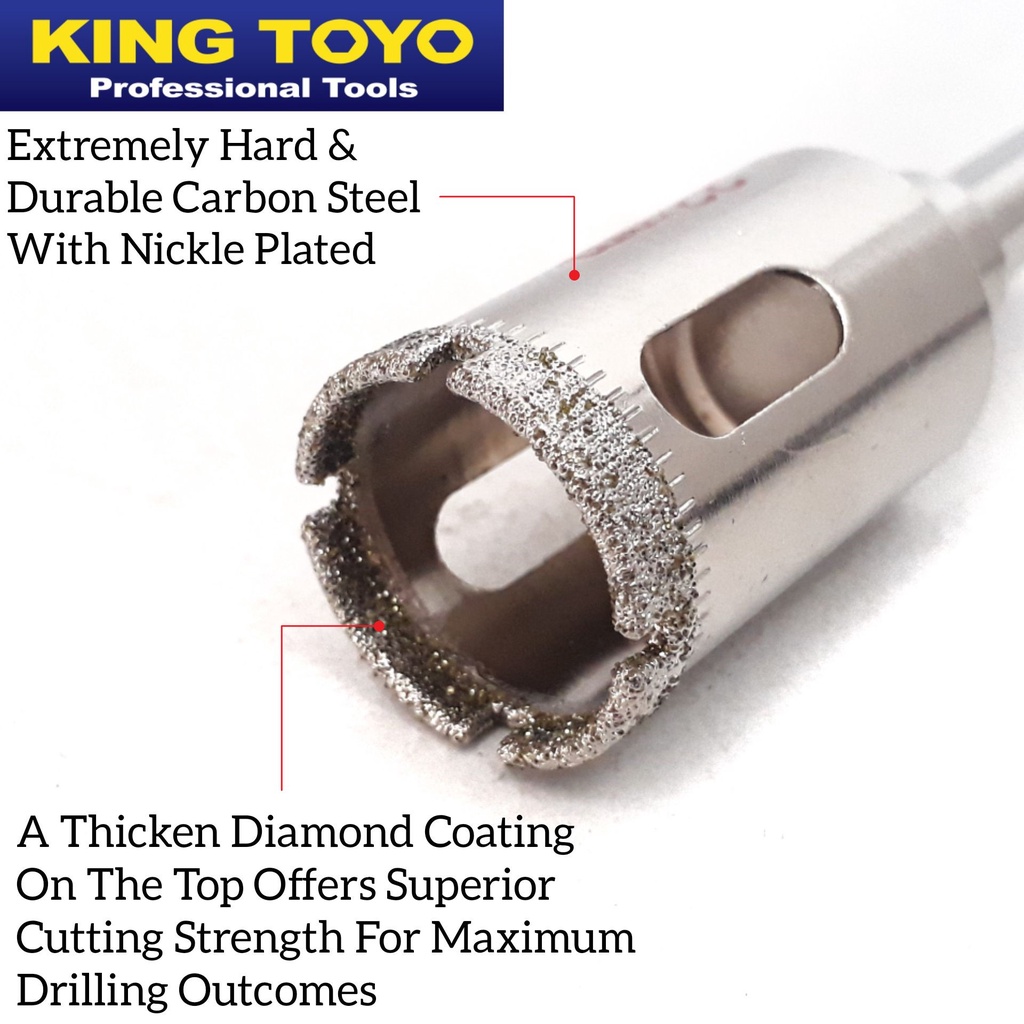 KingToyo Heavy Duty Diamond Hole Saw Drill For Cutting Marble, Tile ...