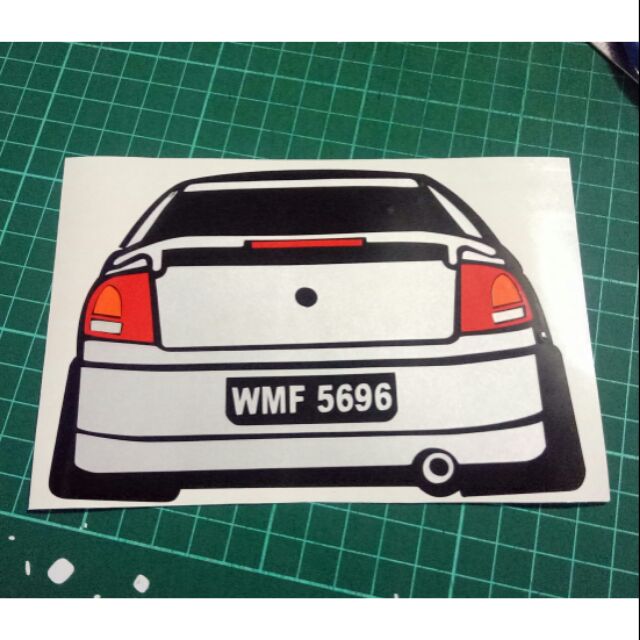 sticker kereta KIA SPECTRA.jenis sticker potong ( bukan print) boleh ...