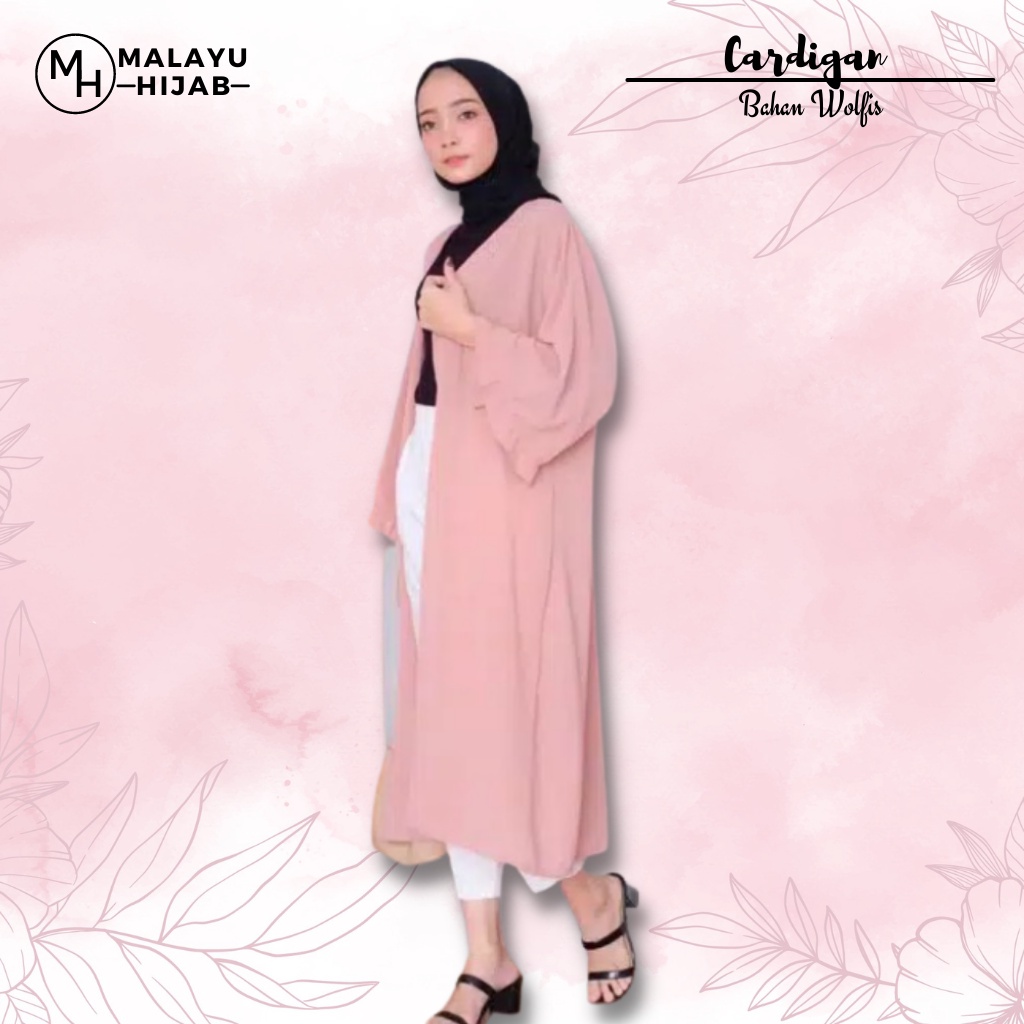 Malayu HIJAB Cardigan Tiedye Cardigan Korean Style Long Long Women ...