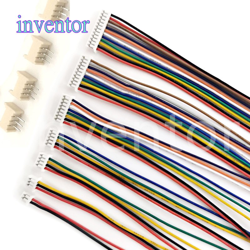 5 sets MICRO JST 1.25mm Pitch Female Connector Wire 15cm 28AWG 2/3/4/5/6/7/8/9/10/11/12 Pin with ...