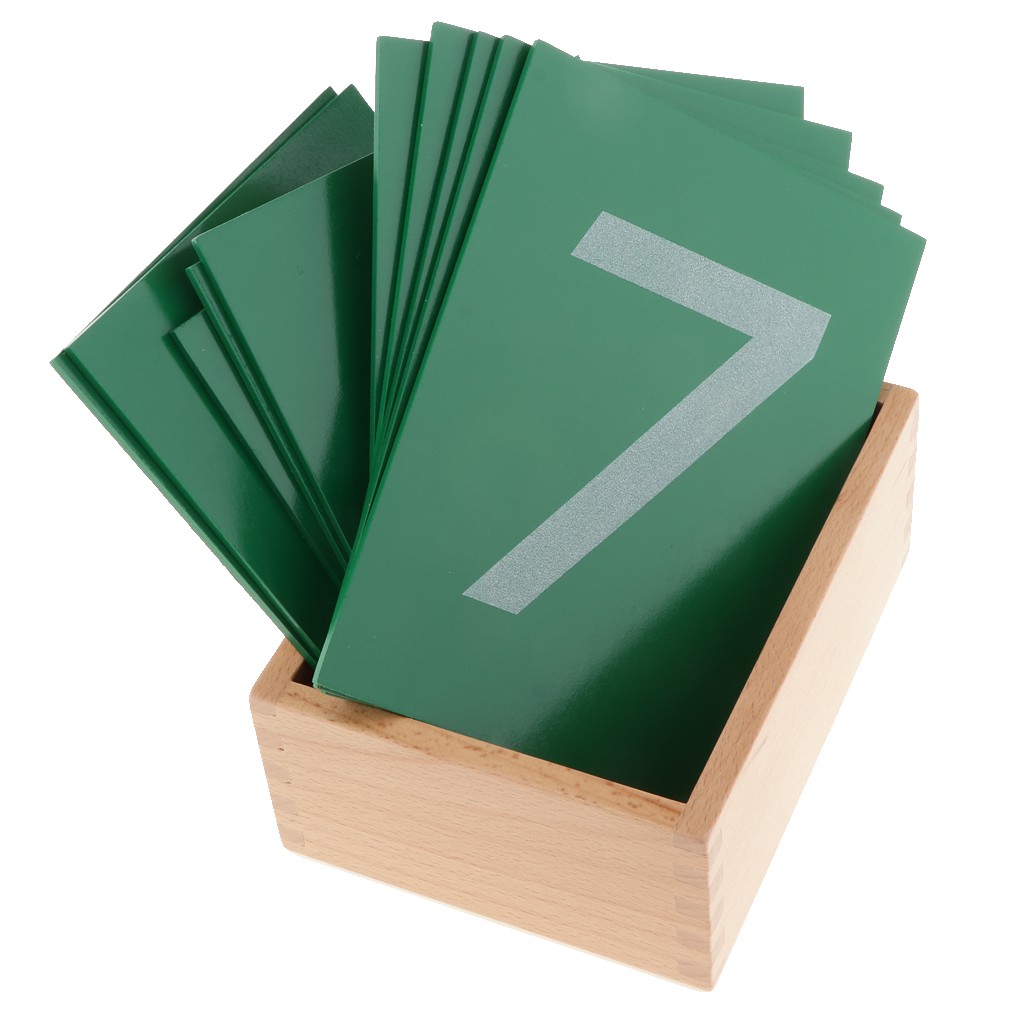 [ChiwanjifcMY] Wooden Math Material 0-9 Sand Number Boards Kids Toy ...