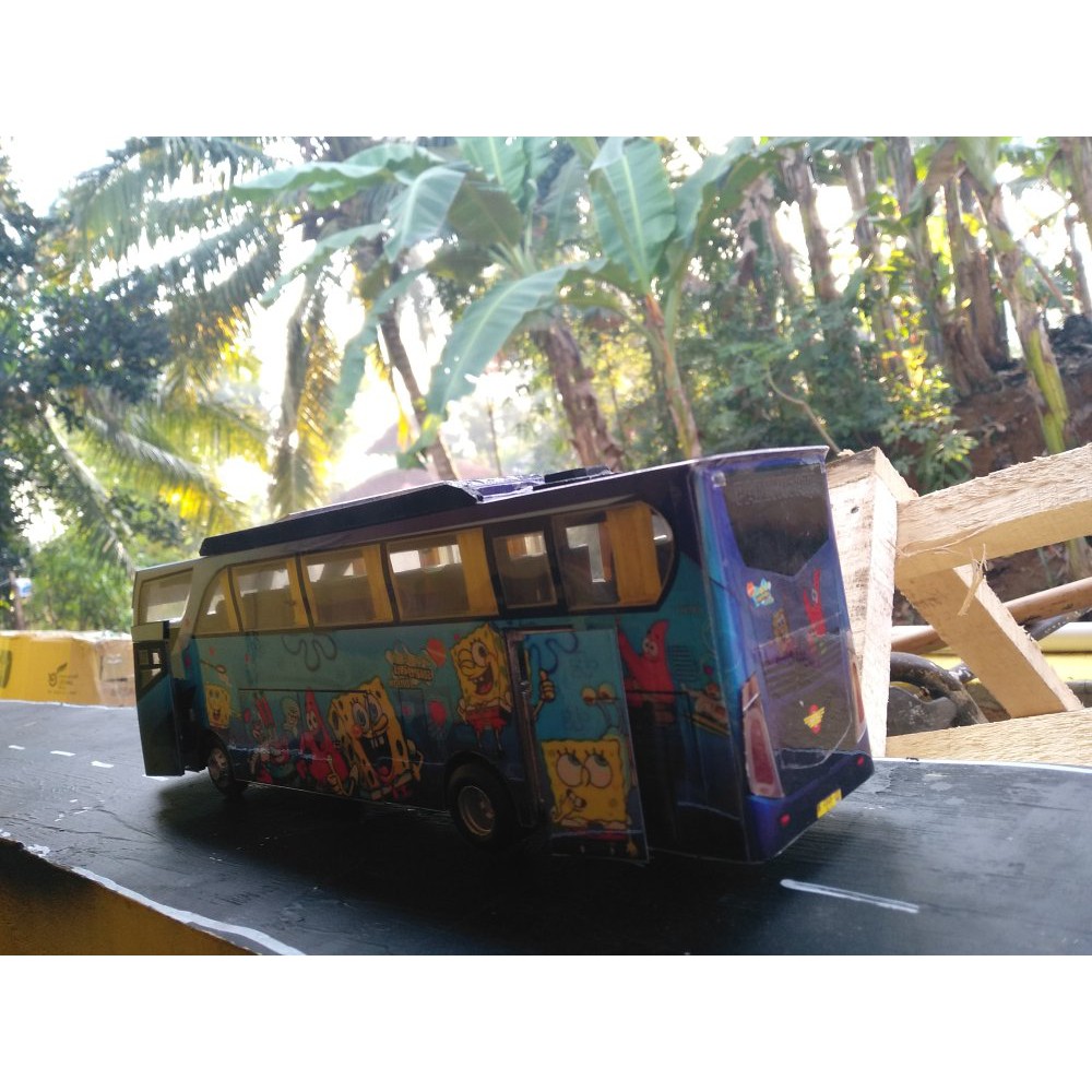 Miniature Bus Accas Spongebob Custom SHD | Miniature Bus Banjarnegara ...