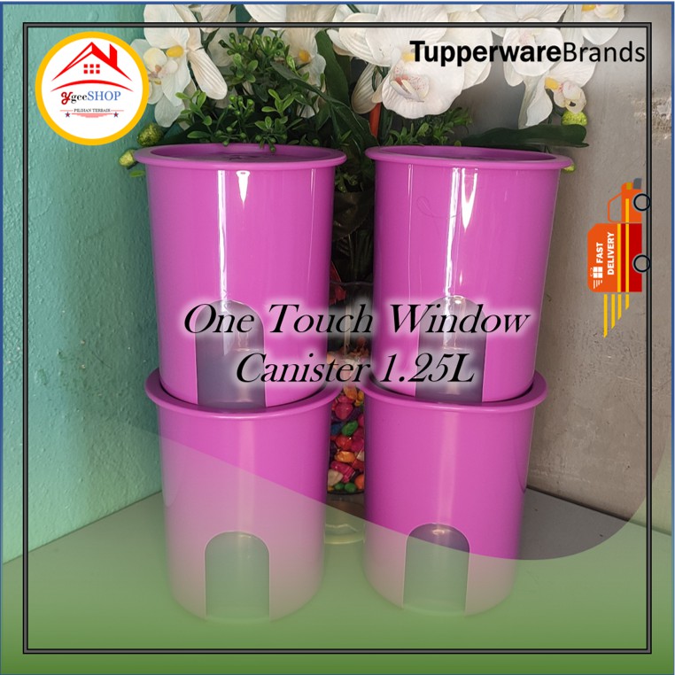 Tupperware One Touch Window Canister 1.25L(100% Original Tupperware ...
