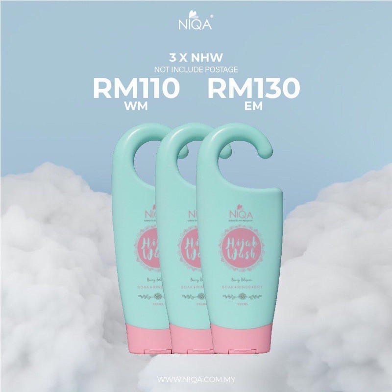 Best Selling🔥Niqa Hijab Wash X3 + 🎁 Free Gift | Shopee Malaysia
