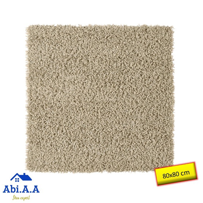 IKEA HAMPEN RUG HIGH PILE BEIGE 80X80 CM | Shopee Malaysia