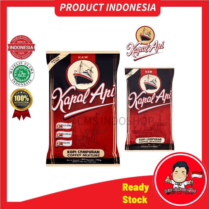 Kapal Api Serbuk Kopi Campuran Halus 70gm 180gm Product Indonesia 🇮🇩 ...