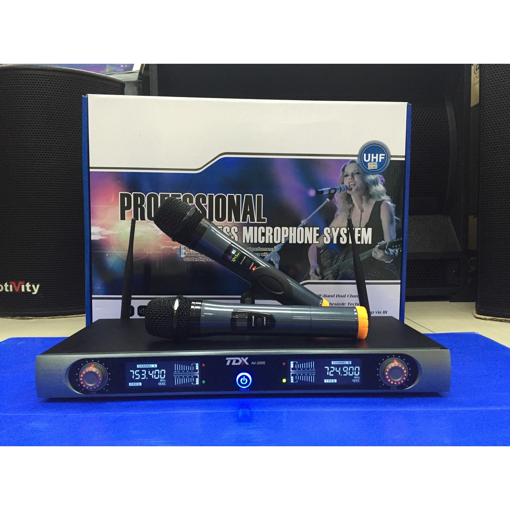 TDX AV-2000 Dual Channel Wireless Microphone Set (2 Handheld) | Shopee ...