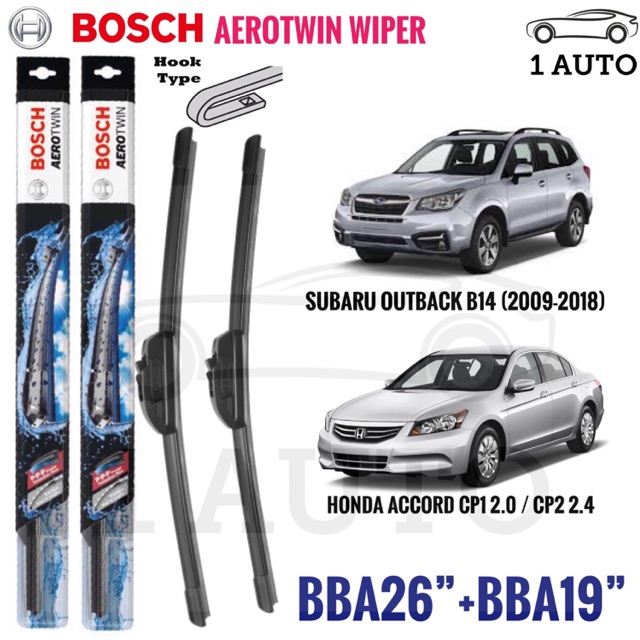 BOSCH AEROTWIN WIPER SUBARU OUTBACK, HONDA ACCORD TA0 CP1/2 PRIUS C (26 ...
