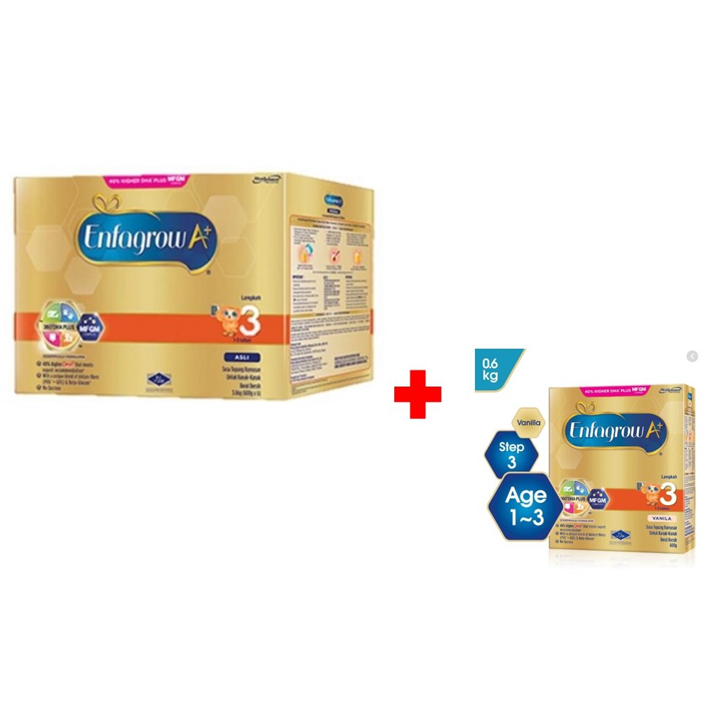 Enfagrow A+ Step3 ( 1 to 3 yrs old) 1.8kg + 600g (Original Flavour ...