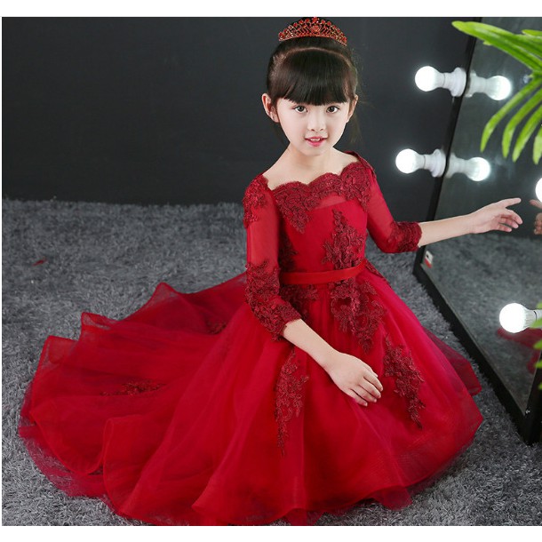 🔥🔥Pakaian kanak-kanak princess dress with corak bunga utk perkhawinan ...