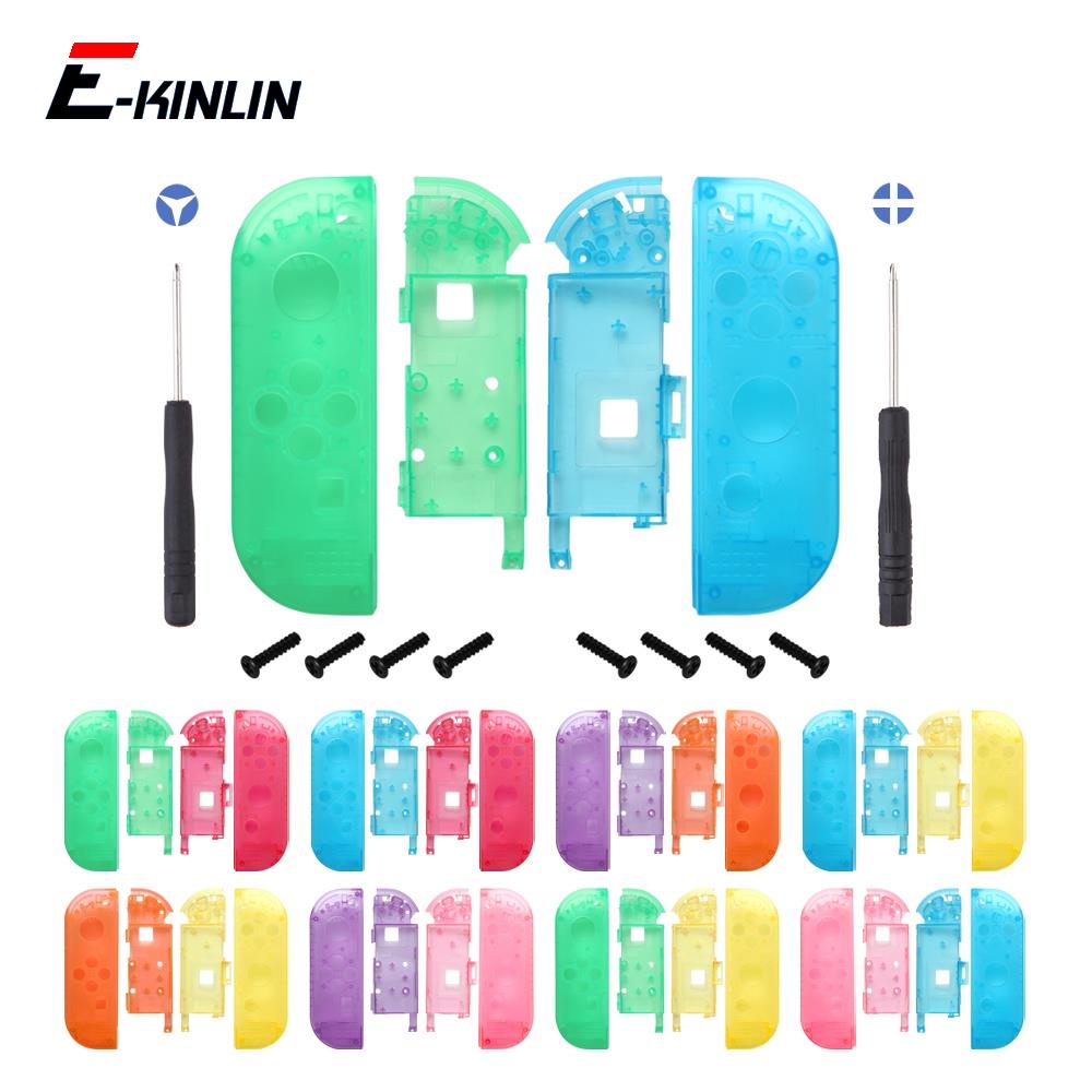 L R Controller Clear Housing Shell Case Replacement Screwdriver Open ...