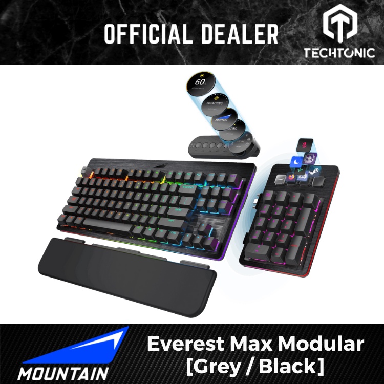 MOUNTAIN Everest Max - Modular Hotswap Mechanical Gaming Keyboard (Pre ... MOUNTAIN Everest Max - Modular Hotswap Mechanical Gaming Keyboard (Pre ...