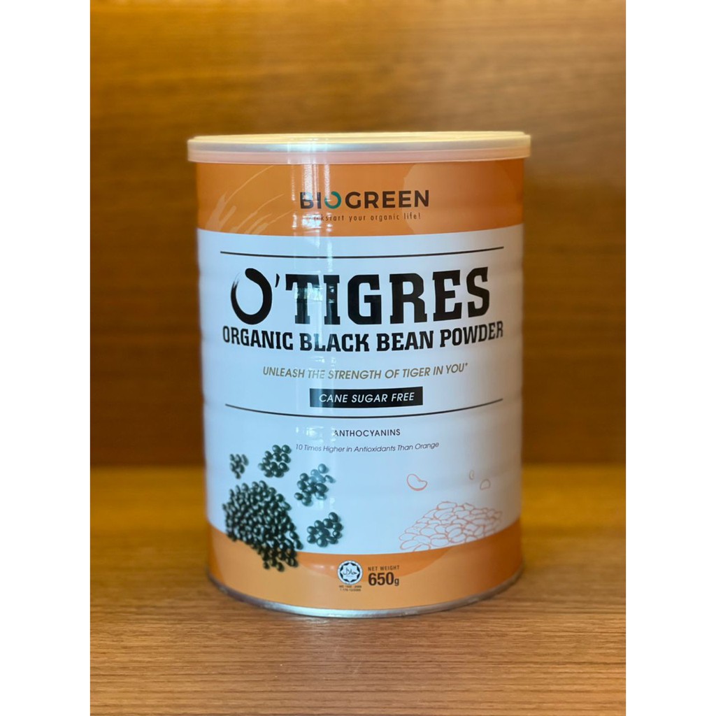BIOGREEN O'TIGRES ORGANIC BLACK BEAN POWDER CANE SUGAR FREE 650G ...