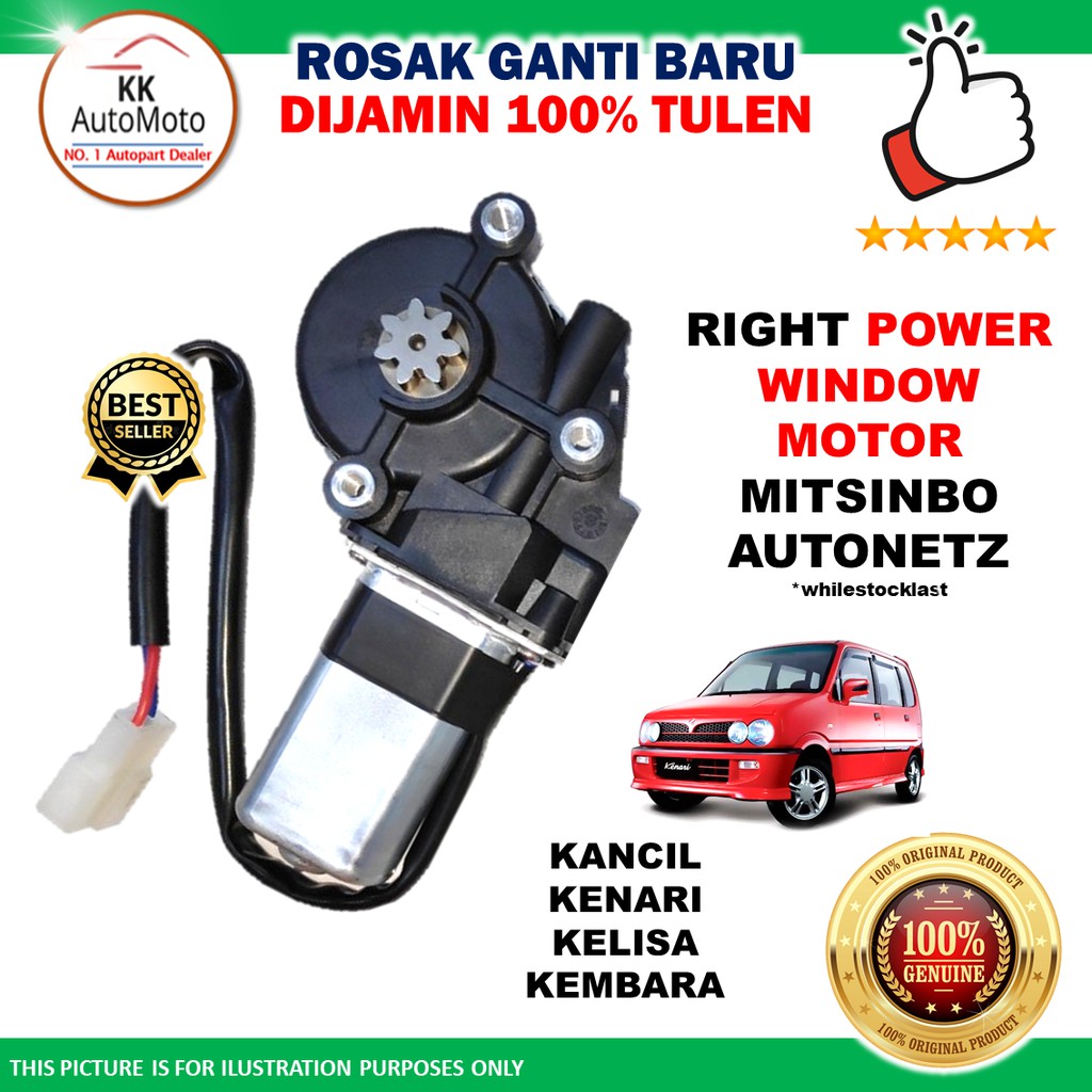 Power Window Motor ( MitsinBo / Autonetz ) Perodua Kancil Kenari Kelisa ...