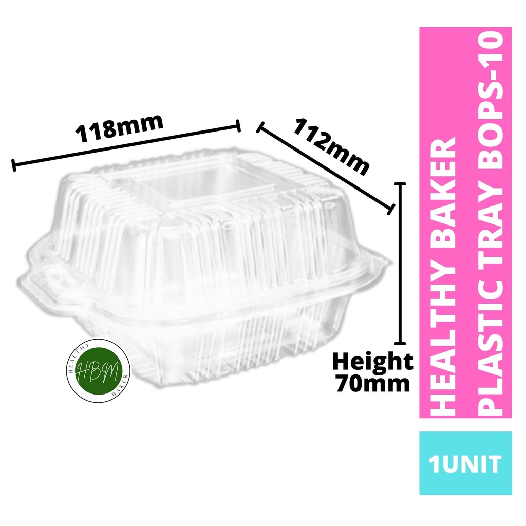 Ready Stock 100PCS BOPS-10 - Plastic Tray with Lock Bakery Disposable ...