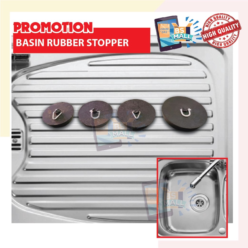 BS MALL Kitchen Bathroom Basin Sink Rubber Stopper Drain Plug Drain ...