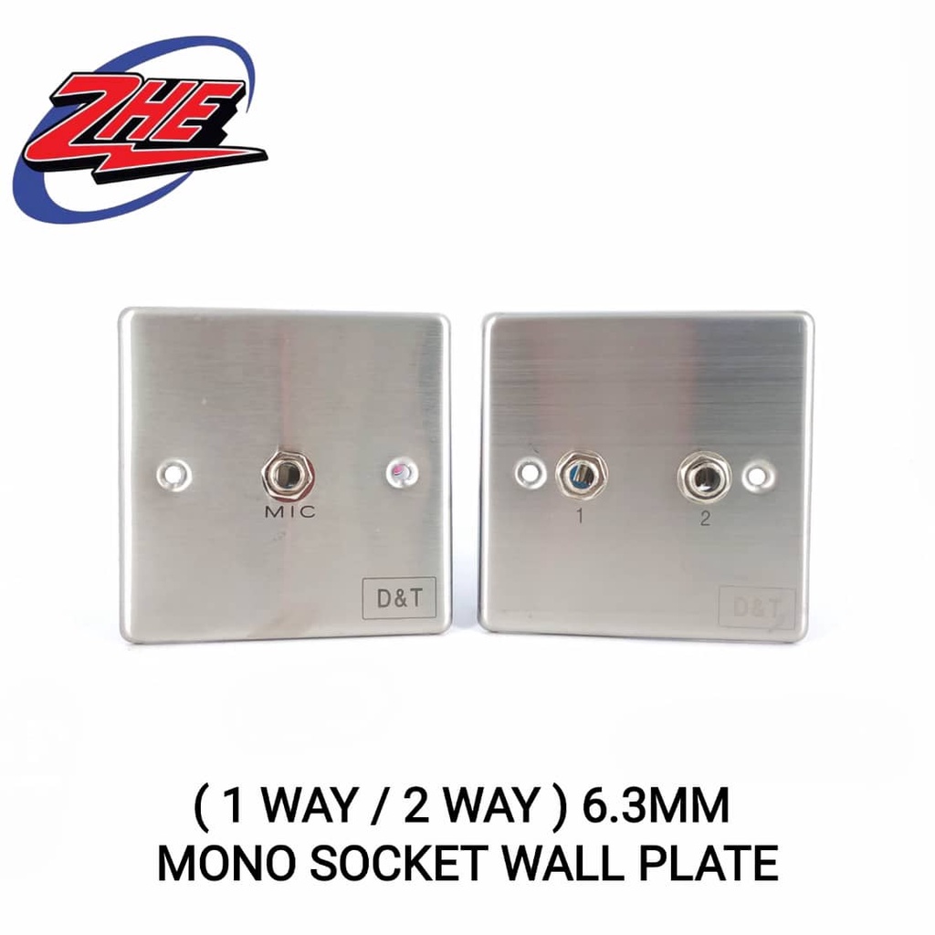 6.3MM MONO SOCKET 1WAY / 2WAY METAL WALL PLATE / METAL FACEPLATE | Shopee Malaysia
