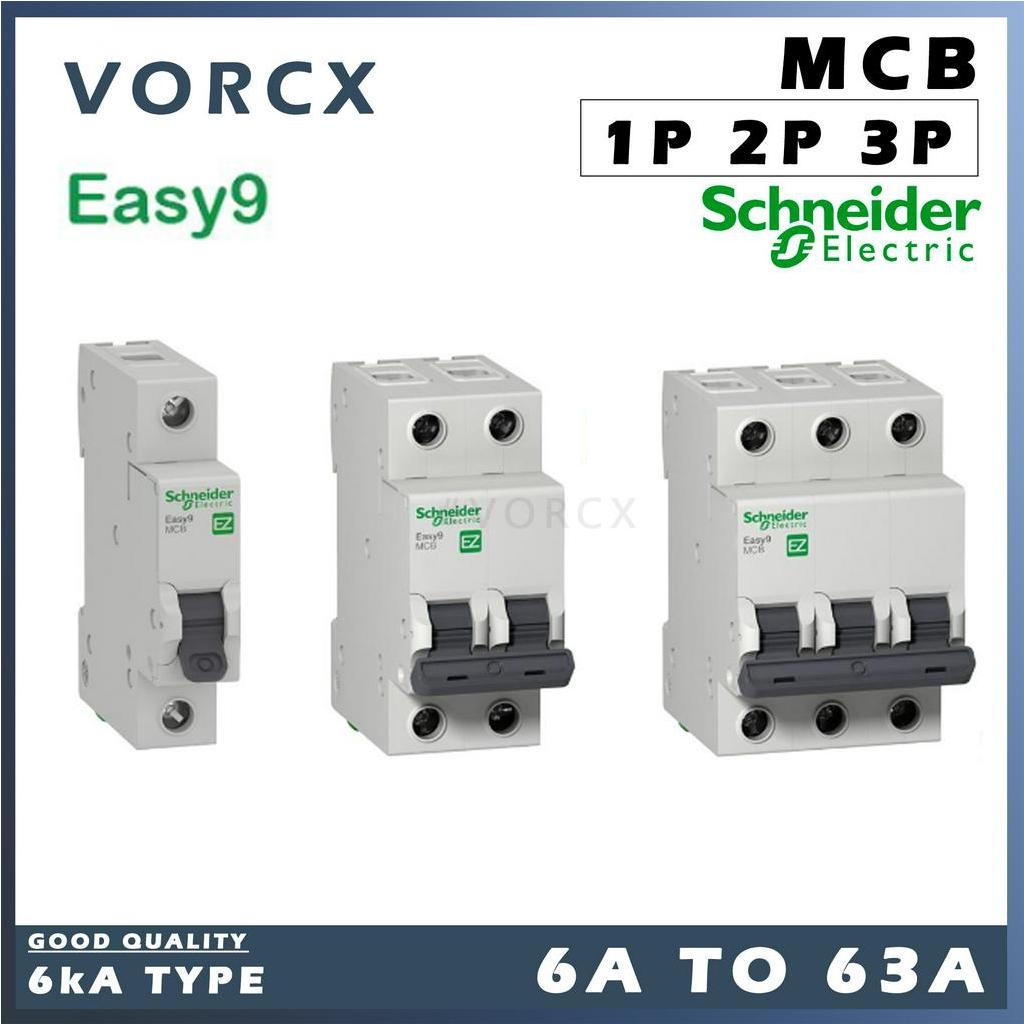 Schneider Easy9 MCB (1P 2P 230V) 6kA | Shopee Malaysia