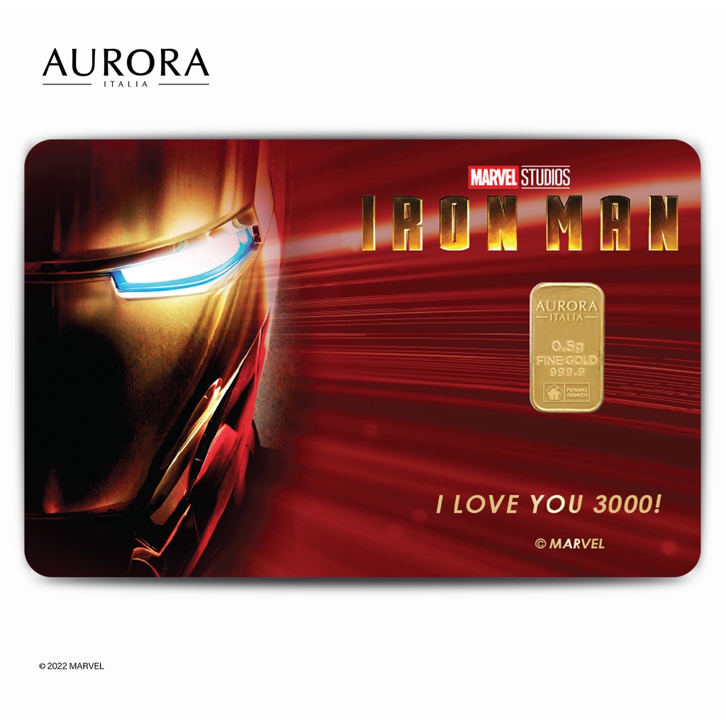 Aurora Italia Limited Edition Ironman - I Love You 3000 0.5g Gram Bar ...