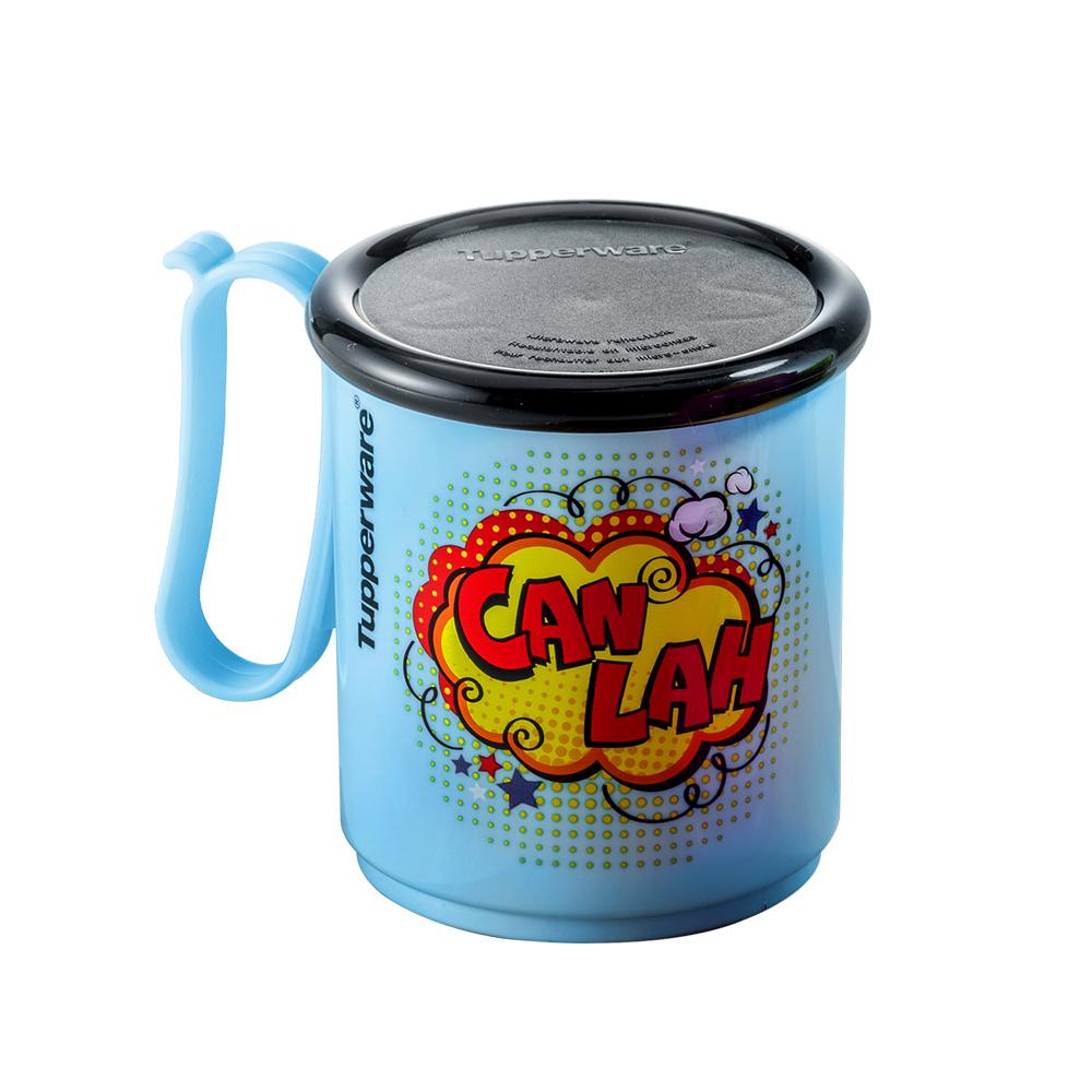 Tupperware Jumbo Mug with Lid 500ml/ 350ml mug with lid n hang on spoon ...