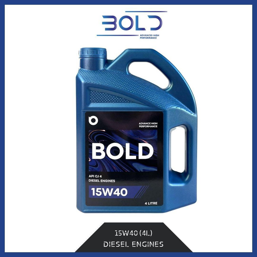 Bold 15W-40 4L Diesel Engine Oil CJ-4 Car Lubricant Minyak Hitam Enjin ...