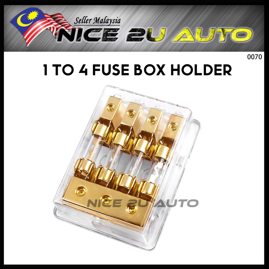 1 In 4 Ways Out Copper Fuse Holder Fuse Box Distribution Block For Car ...