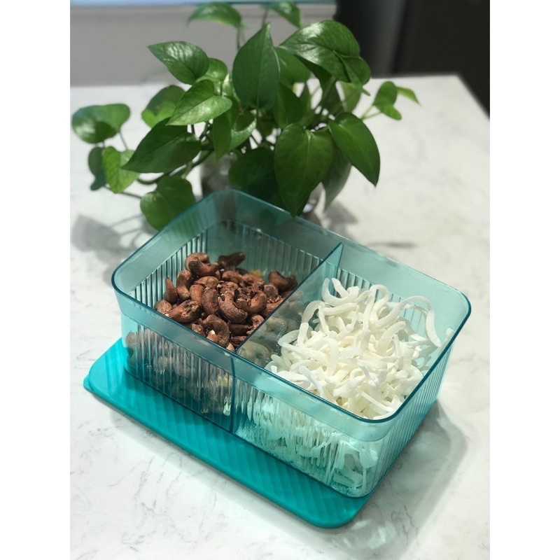 Tupperware Snack It food storage box 2 compartments 1.75l | Shopee Malaysia