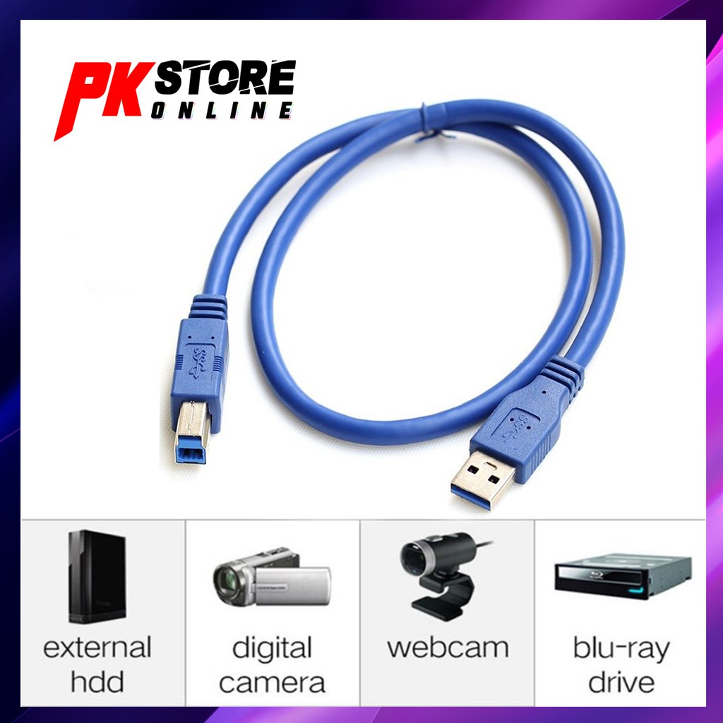 USB 3.0 A MALE AM TO USB 3.0 B TYPE MALE BM EXTENSION PRINTER WIRE ...