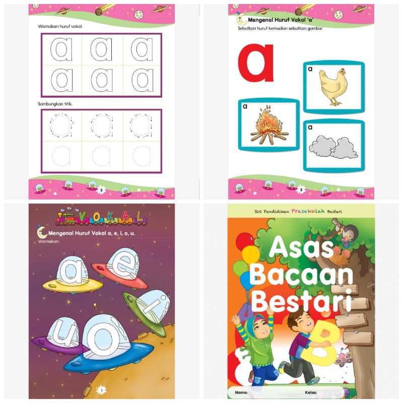 Buku Bacaan Bestari | Latihan Pra Sekolah 4 hingga 6Tahun | Tadika Pre ...
