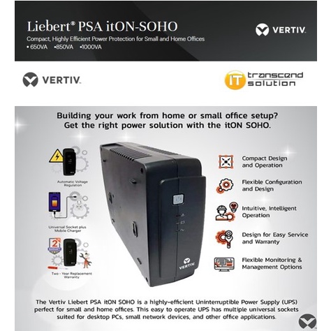 Vertiv Liebert PSA itON SOHO 650VA - 1000VA | Shopee Malaysia