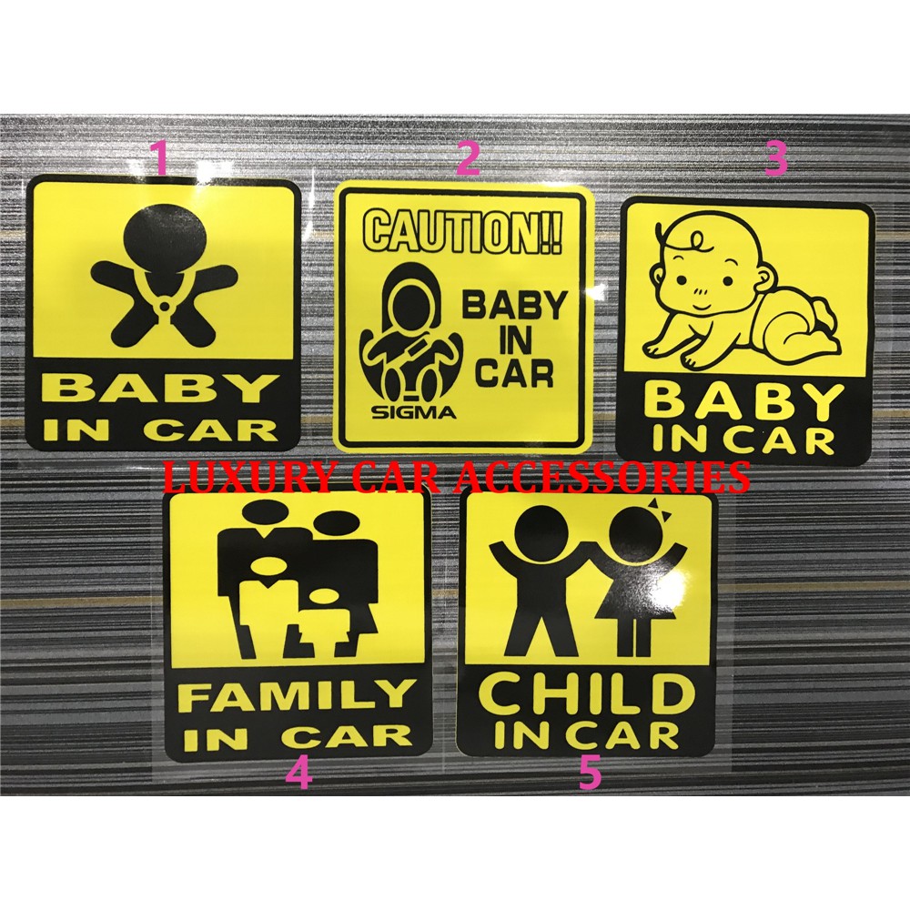 [ReadyStock] Inside Car Window Family Baby Child In Car On Board ...