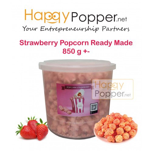 Popcorn Fresh Ready Made Coating Coated Caramel Strawberry Pop Corn 100 ...