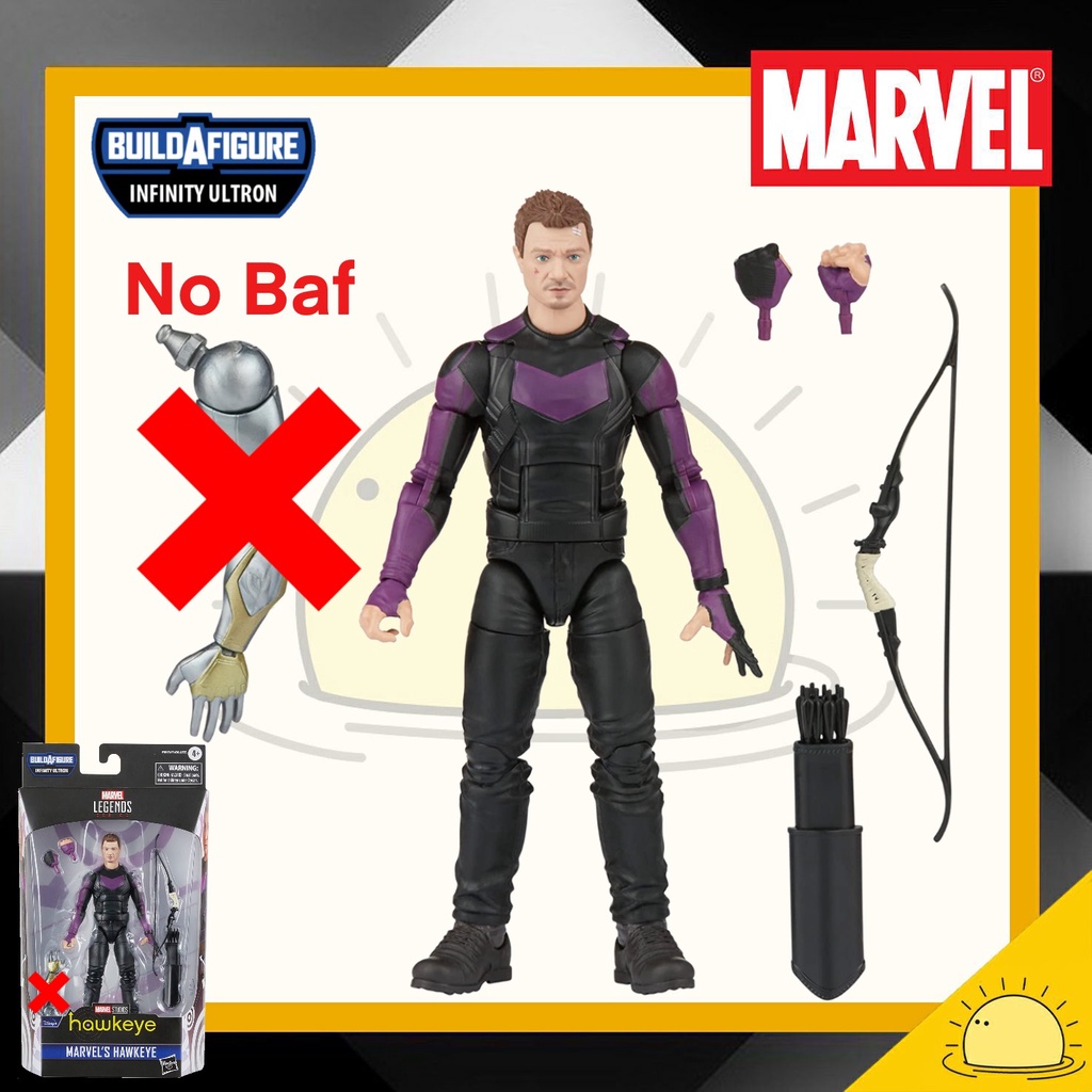 Marvel Legends Disney Plus Infinity Ultron Wave-Clint Barton Hawkeye 6 ...