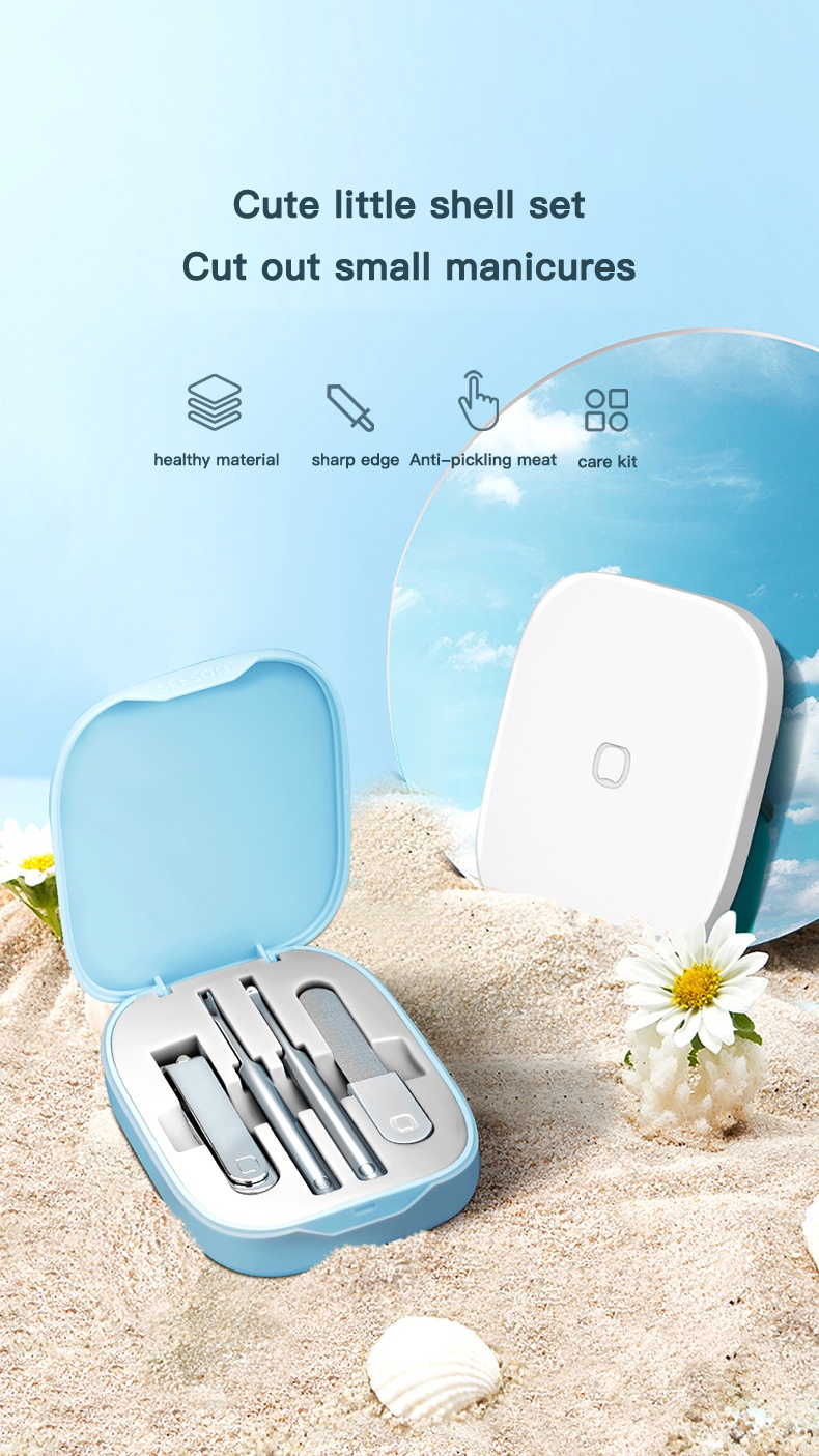 Shell nail clipper set high-grade nail scissors pliers pedicure knife ...