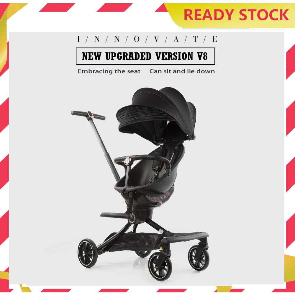 [Ready Stock] New Upgraded Premium Version Baby Kid Stroller V8 Seating ...