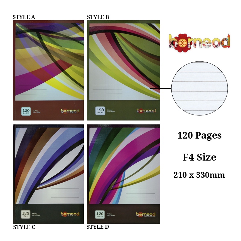 CP Forms | Note Book | Borneod Foolscap Book (F4 Size / 120 Pages ...
