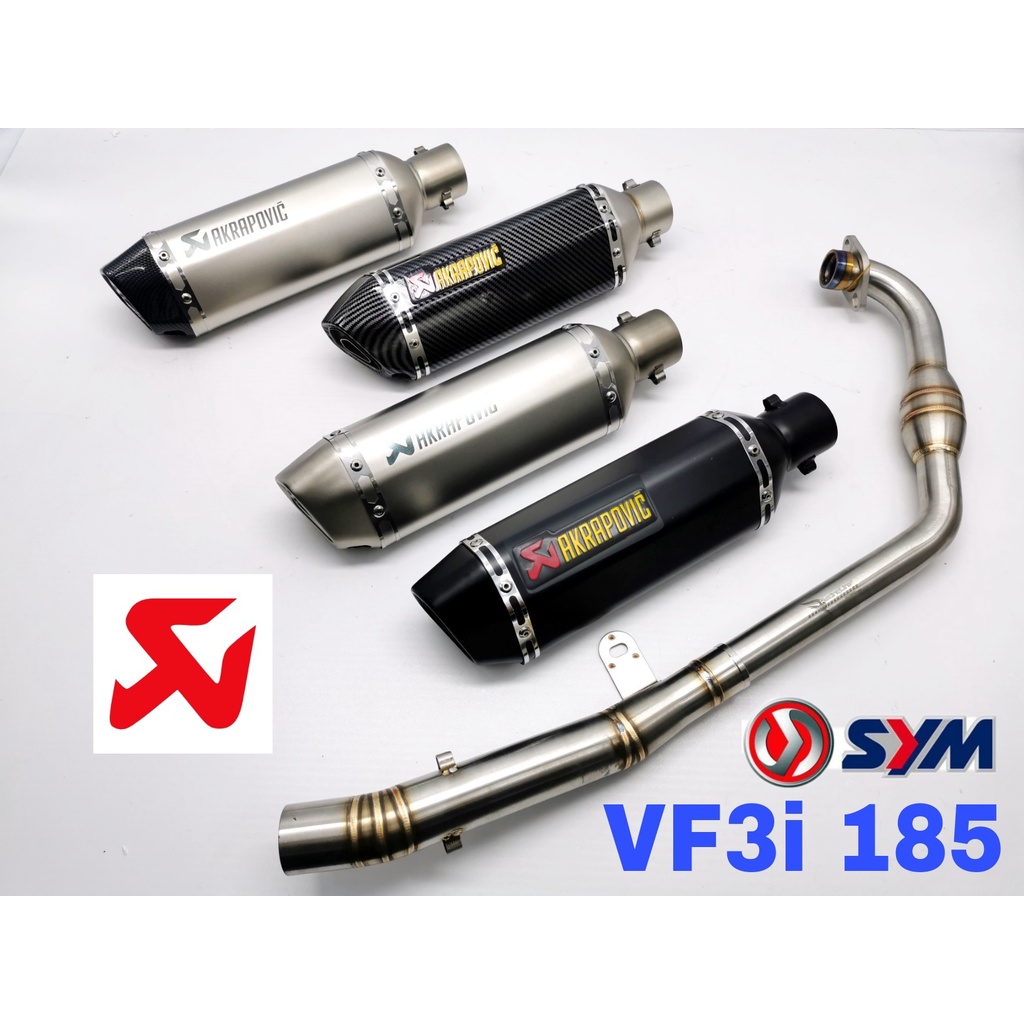 Akrapovic Exhaust SYM VF3i 185 Muffler Arka Carbon Bomb Motor ...
