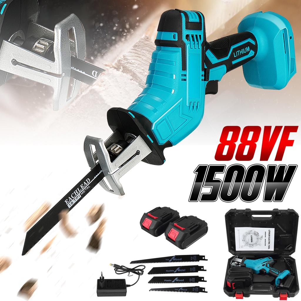 1500W Cordless Reciprocating Saw Electric Saw for Wood Metal Cutting ...