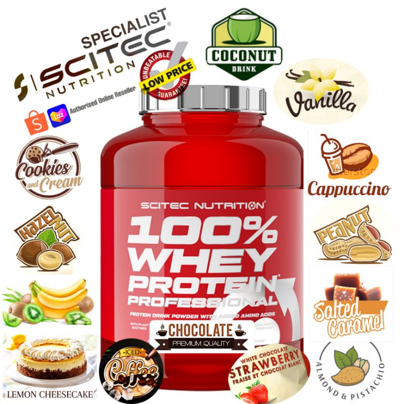 (NEW PACKAGING) Scitec Nutrition 100% Whey Protein Professional 2350g ...