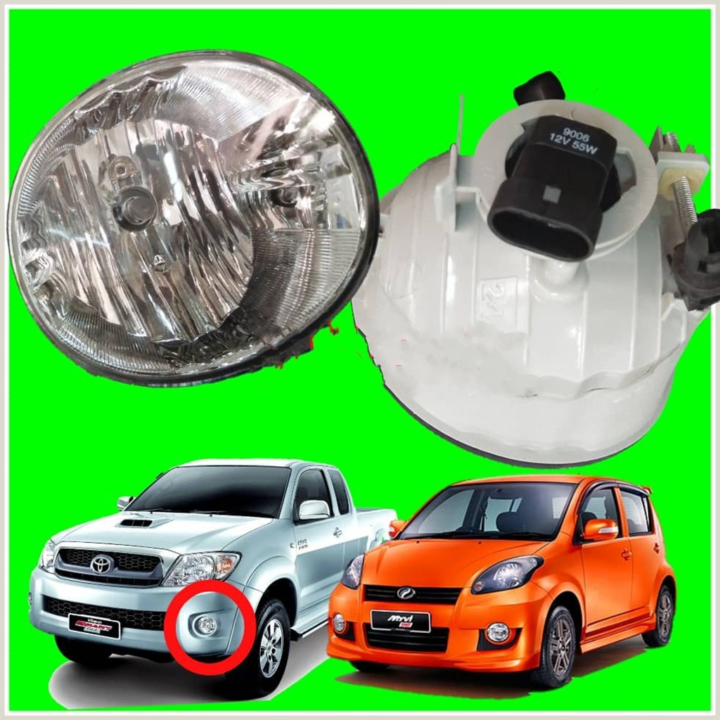PERODUA MYVI OLD SE 2 '08 FOG LAMP WITH BULB (OEM) LAMPU BUMPER TOYOTA ...