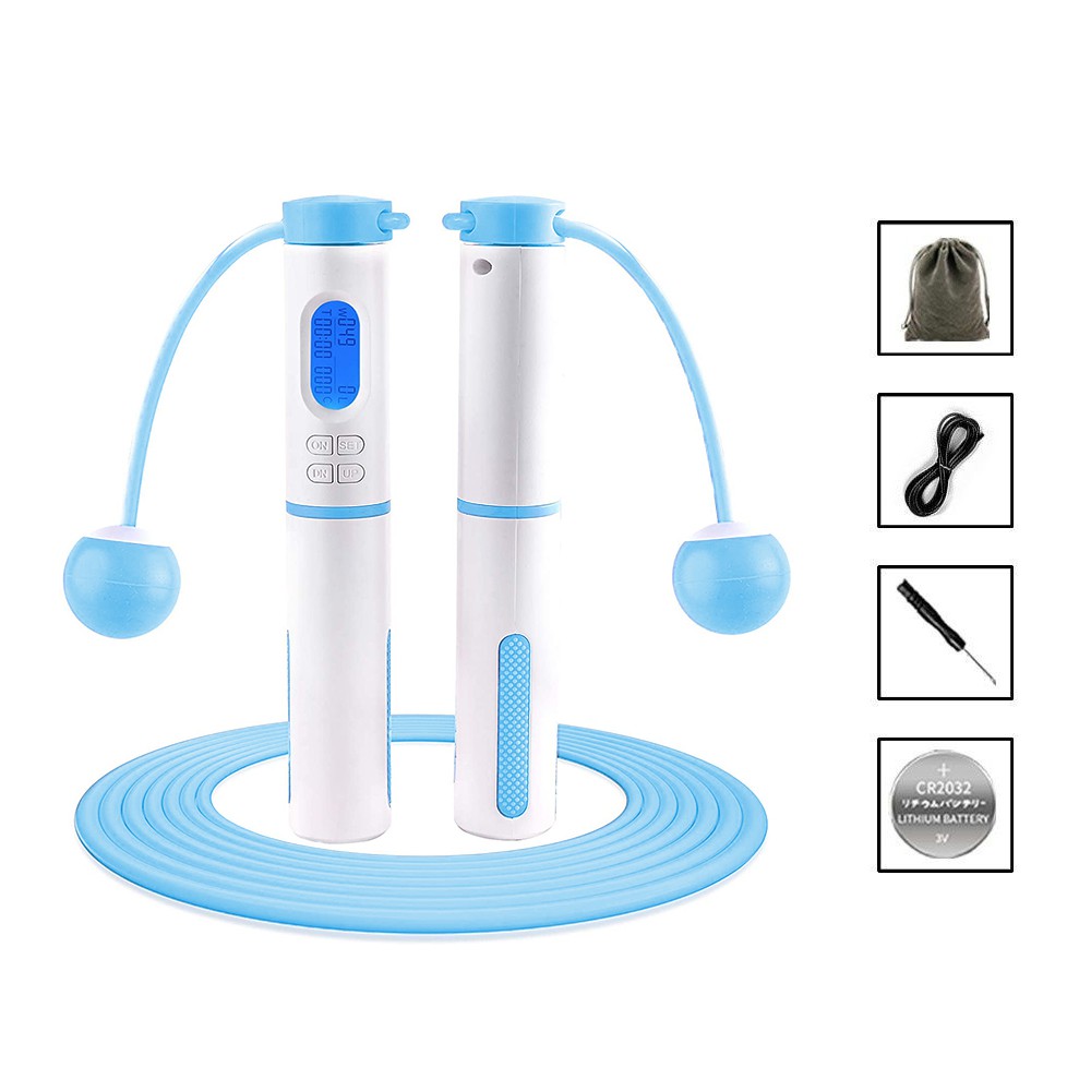 AdoreFit Smart Jump Rope Fitness Sport Cordless Rope with Anti-Slip ...