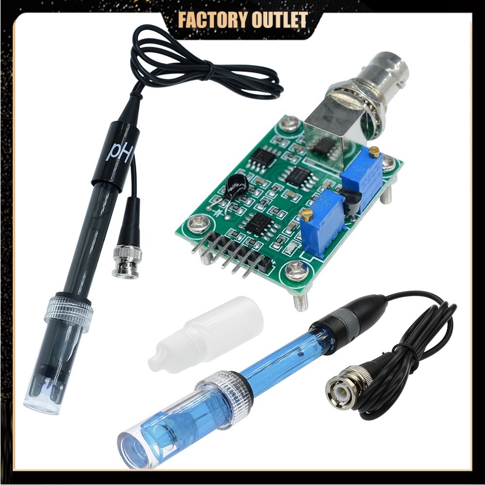 Ph Electrode Probe Bnc Liquid Ph0 14 Value Detect Sensor Module Arduino Shopee Malaysia