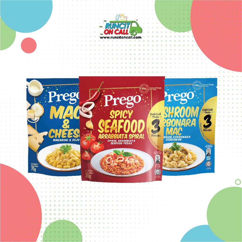 (EXP: 06/24)Prego Quick Cook Pasta Spicy Seafood / Mac & Cheese ...